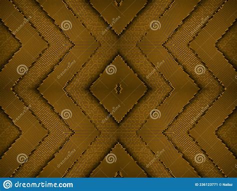 Zigzag 3d Seamless Pattern Gold Glitters Textured Background Halftone 3d Zig Zag Ornaments