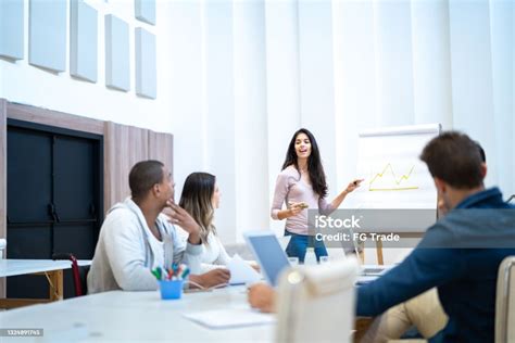 회의실에서 플립 차트에서 프리젠 테이션을 이끄는 사업가 모임에 대한 스톡 사진 및 기타 이미지 모임 30 39세 경영자