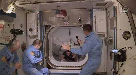 Spacex Astronauts Arrive At International Space Station Courthouse