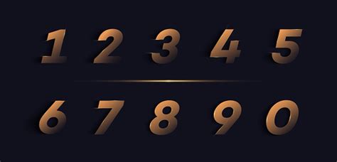 Numbers Set Vector Font Alphabet Stock Illustration Download Image