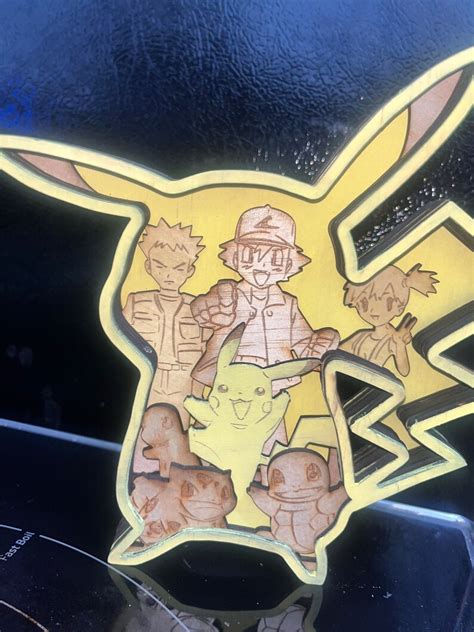 Pokemon Pikachu Wood 3d Laser Engraved Awesome Collector Etsy