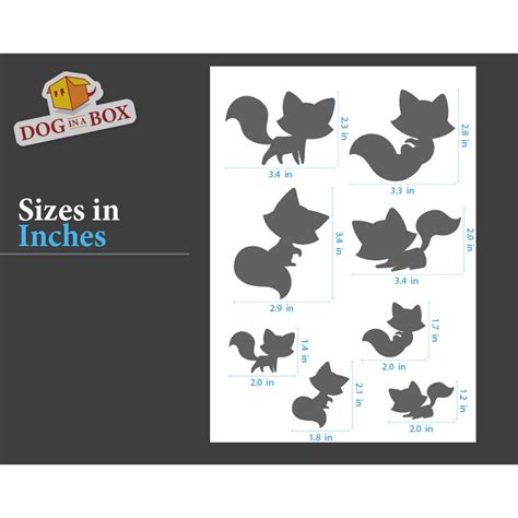 Cute Fox Stencil Set N1 Reusable Stencil With Many Foxes In Various