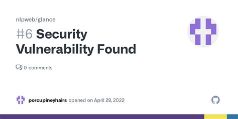 Security Vulnerability Found Issue 6 Nlpweb Glance GitHub