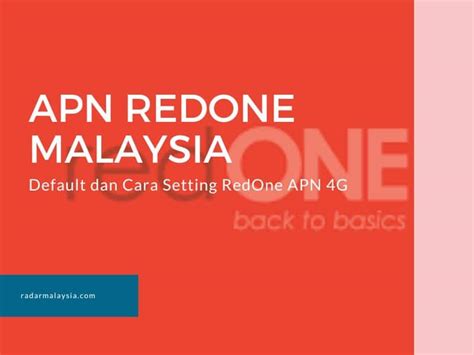 √ Cara Setting Apn Redone 4g5g Untuk Internet Terlaju