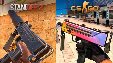 Mac 10 Standoff 2 Vs Mac 10 Cs Go Youtube