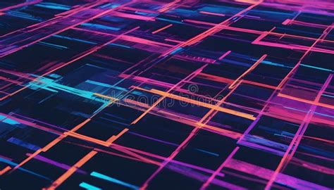 Abstract Digital Art With Geometric Lines And Shapes In Shades Of Pink
