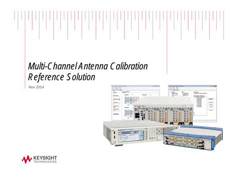 PDF Multi Channel Antenna Calibration Reference Solutionrfmw Em Keysight Mod Pdf Solutions