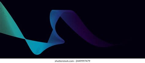 1747 Modern Abstract Glowing Wave Background Dynamic Flowing Wave Lines Design Element