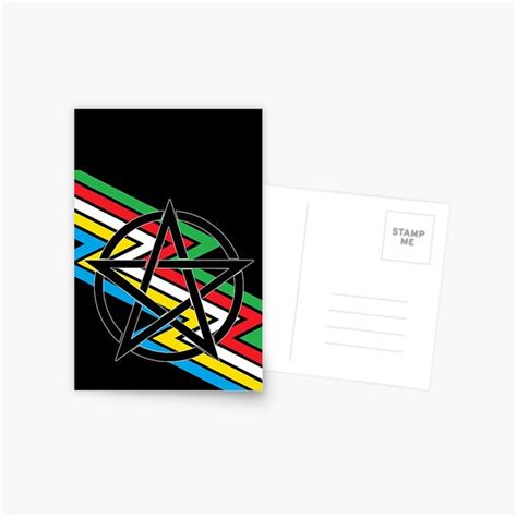 Pagan Pentacle Disability Pride Flag Identity Belief Postcard For