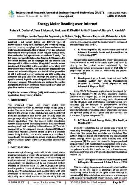 Iot Based Power Grid Monitoring And Control System Pdf