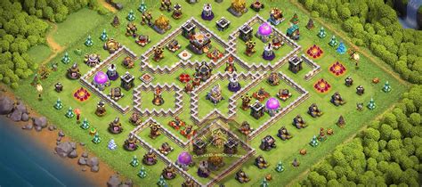 Anti 3 Star Top Best Th11 War Cwl Base Design With Link Coc Clash Of