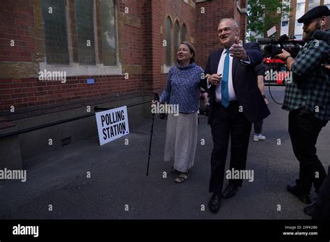 Liberal Democrat Leader Sir Ed Davey And His Wife Emily Gasson Arrive