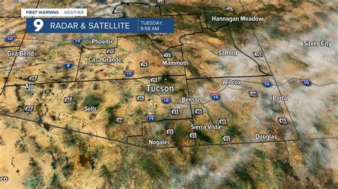 Arizona Map With Weather Temperatures