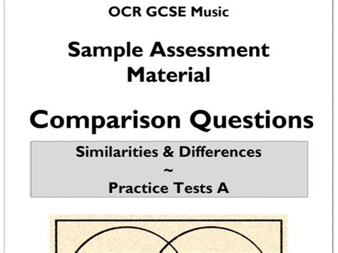 Ocr Gcse Music Comparison Questions Practice Teaching Resources