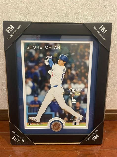 【未使用】大谷翔平選手 2024 初ホームラン記念 フォトフレーム シリアル番号付 ドジャース 写真 ボール フォト 記念品 メジャーリーグ