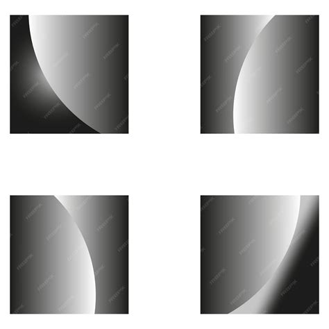 Premium Vector Abstract Gradient Squares Four Variations With Light And Dark Shading Smooth Curved