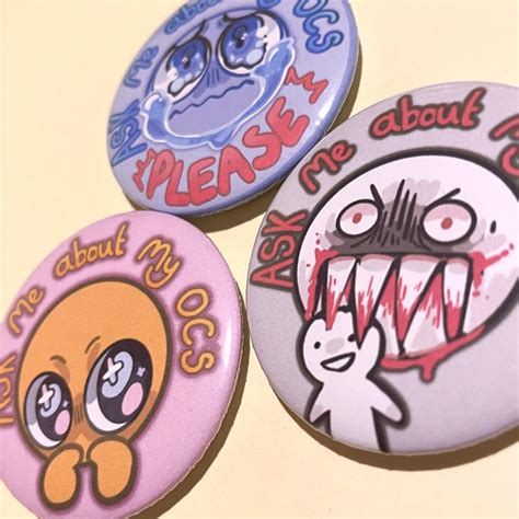 Ask Me About My Ocs Badge Etsy
