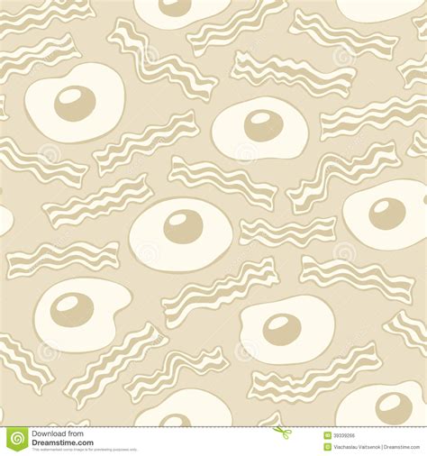 Breakfast Seamless Vector Pattern Light Stock Vector Illustration Of
