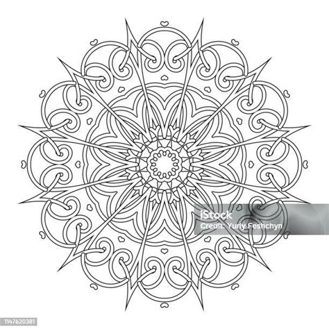 Ilustración De Página De Libro Para Colorear Elementos Decorativos
