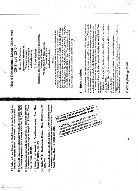 Pdf New 6 Dimensional Linear Codes Over Gf8 And Gf9