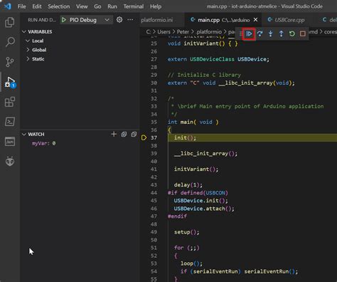 Arduino Using Debug Probe Atmel ICE with Visual Studio Code Peter Schärens Blog