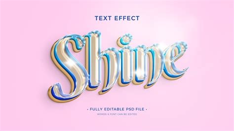 Premium Psd Shine Text Effect