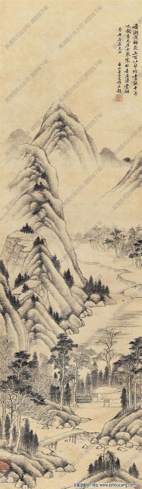 董邦达国画 山水 7 高清大图下载 名画油画网