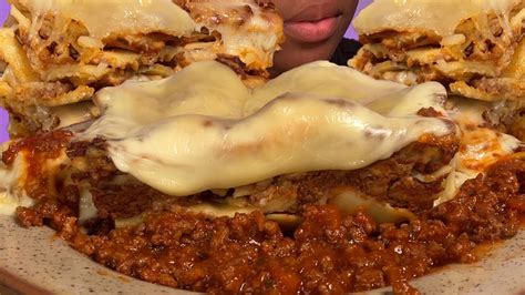Asmr Eating Cheese Lasagna Food 🧀 Youtube