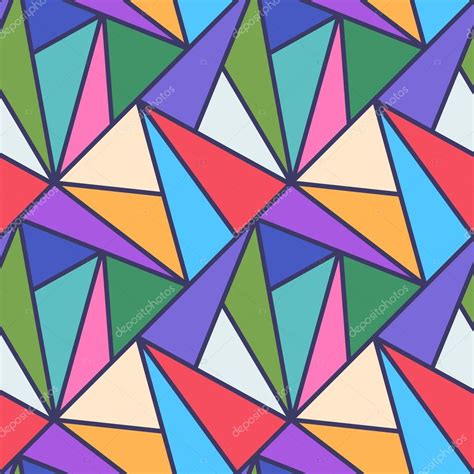 Abstract Colorful Geometric Lines Seamless Pattern — Stock Vector © Pixaroma 113423042