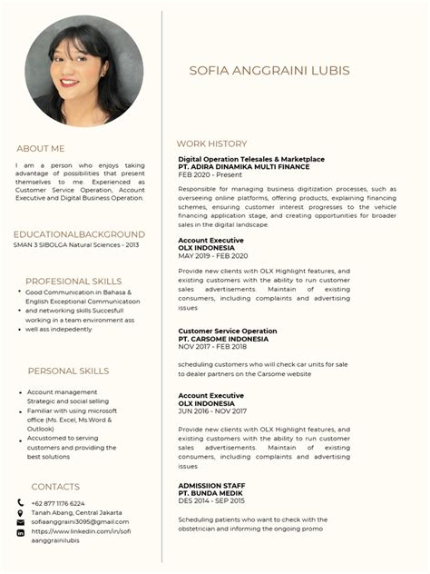 Cv Sofia Anggraini Lubis Pdf Promotion And Marketing Communications Business Economics