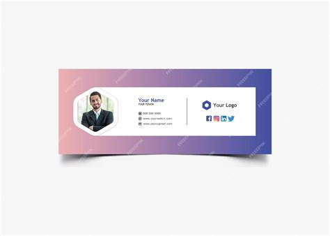 Premium Vector Email Signature Banner Design Template