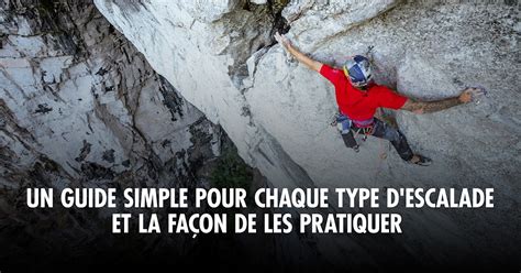 Différents Types Descalade Le Guide Pour Tout Savoir