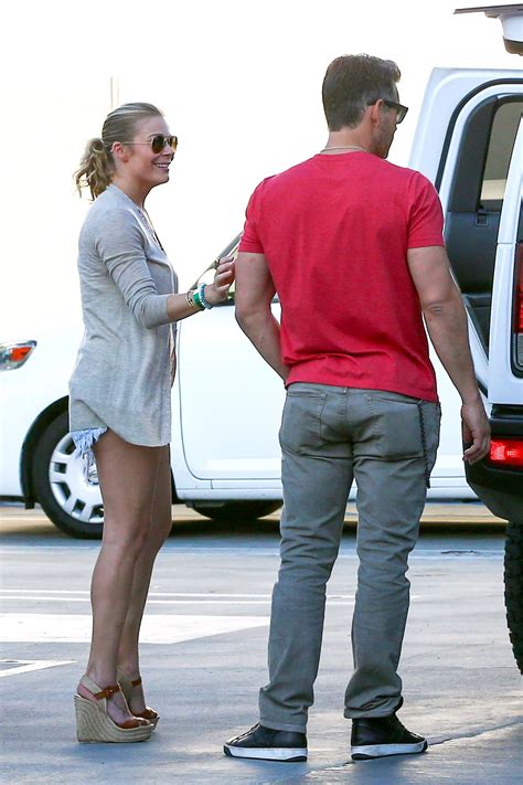 Leann Rimes Wearing Denim Shorts Out In Woodland Hills April 2014