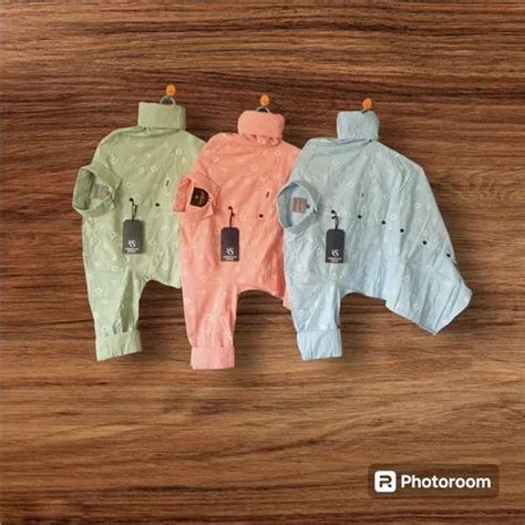 Men Sky Blue Printed Cotton Shirt Casual Full Sleeves At Rs 250 Piece