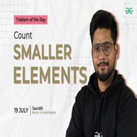 Problem Of The Day Count Smaller Elements