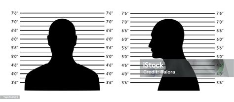 警察がラインナップシルエットの男性とマグショットの背景 シルエットのベクターアート素材や画像を多数ご用意 シルエット 指名手配写真