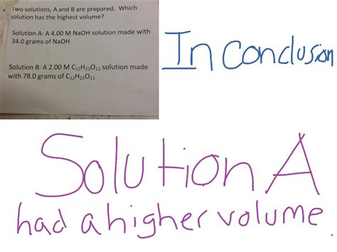 Finding Volume From Molarity Science ShowMe