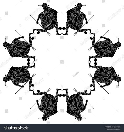 Rectangular Frame Ancient Greek God Hermes Stock Vector Royalty Free