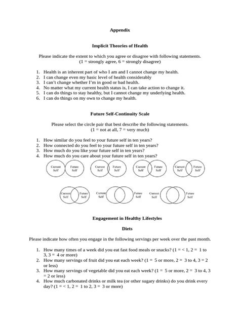 Questionnaire About Healthy Lifestyle Engagement Pdf
