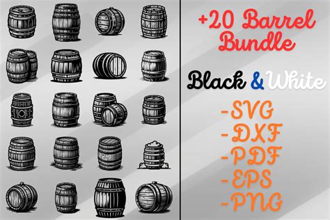 Barrel Svg Bundle Bundle · Creative Fabrica