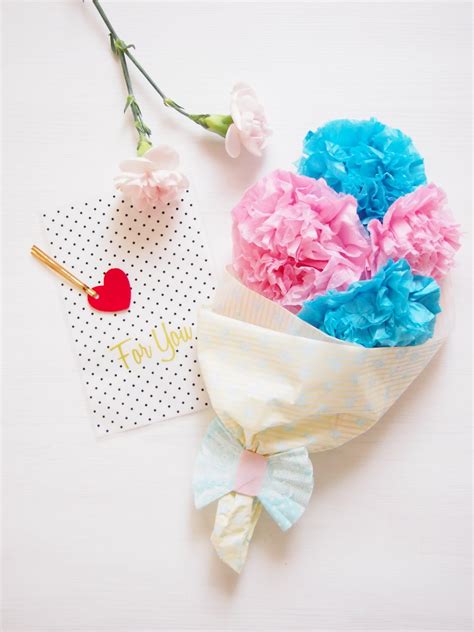 やわらかい時間 母の日にいかがですか？ペーパー花束の手作り