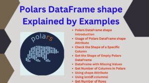 Polars DataFrame Shape Explained By Examples Spark By Examples