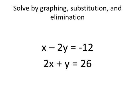 PPT Solve Using Substitution PowerPoint Presentation Free Download ID