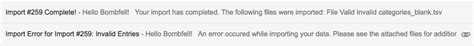 Understanding Notification Emails Import Error Invalid Entries
