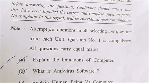 Mdu Bca 1st Year Computer And Programming Fundamentals Paper March