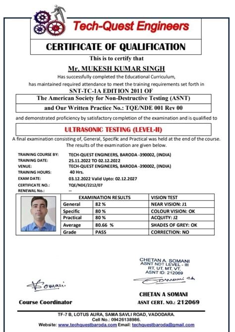 Mukesh Kumar Singh On Linkedin Successfully Completed Of Ndt Ut Level Ll