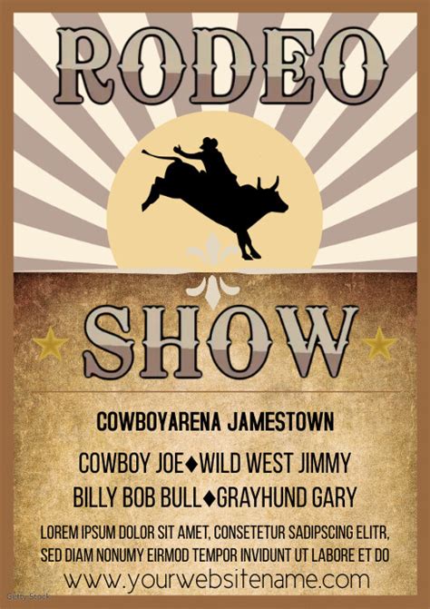 Rodeo Instagram Post Bull Riding Horse Event Template Postermywall
