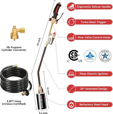 Buy Propane Torch Weed Burner Kitweed Torch 800000 Btu Blow Torch