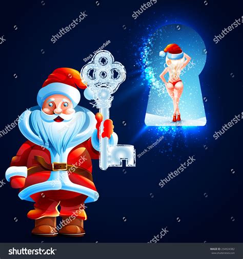 2 Merry New Year Sex With Naked Girl Stock Vectors And Vector Art