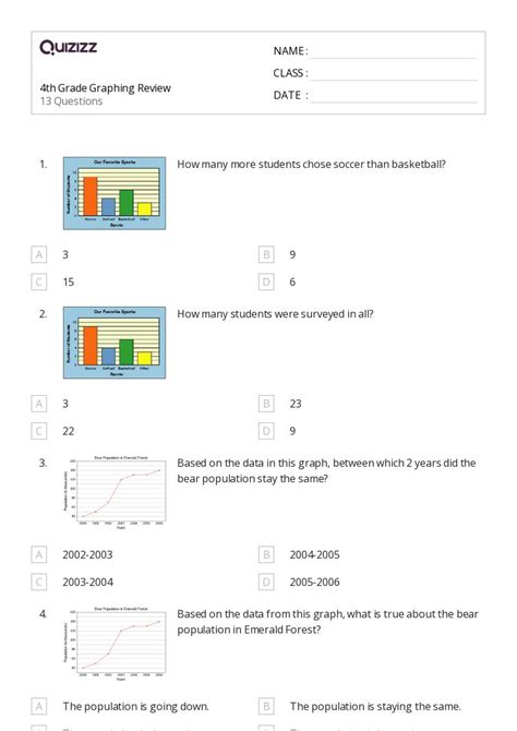 50 Graphing Data Worksheets For 4th Grade On Quizizz Free And Printable